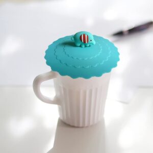 8pcs Silicone Cup Lids Mug Cover, Colorful Anti-Dust Mug Cover Cute Reusable Lids for Cups Mugs Beer Glasses Universal