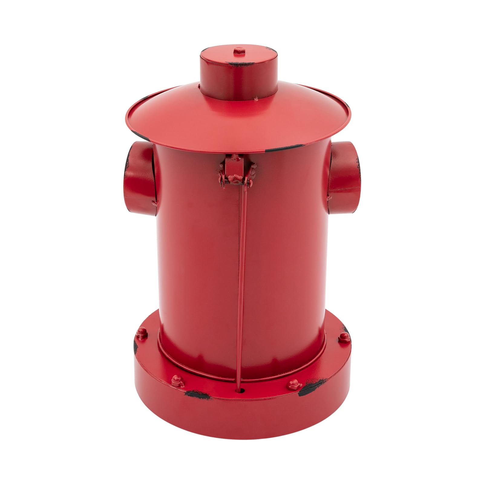 QUEMARQUE Fire Hydrant Trash Can, Red Retro Creative Garbage Can with Inner Bucket Large Capacity Wrought Iron Pedal Trash Can Outdoor Waste Bins for Park Garden Kitchen Garbage