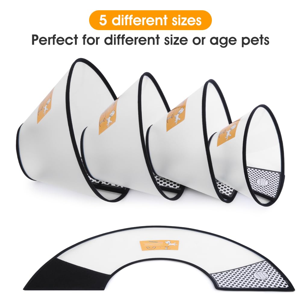 Inspack Cone for Dogs to Stop Licking，Dog Cone Collar Alternative, E-Collar for Large/Medium/Small Dogs After Surgery, Pet Recovery Collars & Cones, Elizabethan Comfy Cat Head Neck Ecollars of Shame