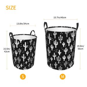 oacyit Laundry Basket Fun Cactus Laundry Hamper Waterproof Idea Hampers for Laundry,Large Collapsible Laundry Baskets with Handle Suitable for Bedroom Bathroom Utility Room Kitchen