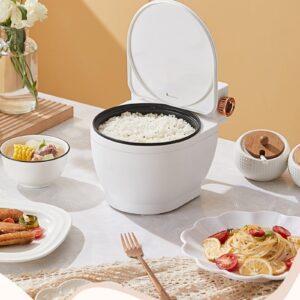 Funny Rice Cooker 6 Cup Non-Stick Multi Cooker Toilet-Shaped Electric Cooking Pot For Stir Fry, Steak, Noodles, Soup Portable Hot Pot For Dorm, Office, Travel