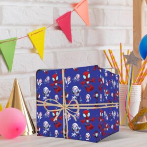 4 Pcs Spi-dey and His Amazing Wrapping Paper for Baby Shower Spi-dey and His Amazing Birthday Party Decorations Wedding DIY Crafts Gift Packing, 20 x 30 Inch