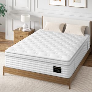 BedStory Full Mattress - 12 Inch Hybrid Mattress in a Box - Individual Pocket Springs and Memory Foam for Pressure Relief and Motion Isolation, CertiPUR-US