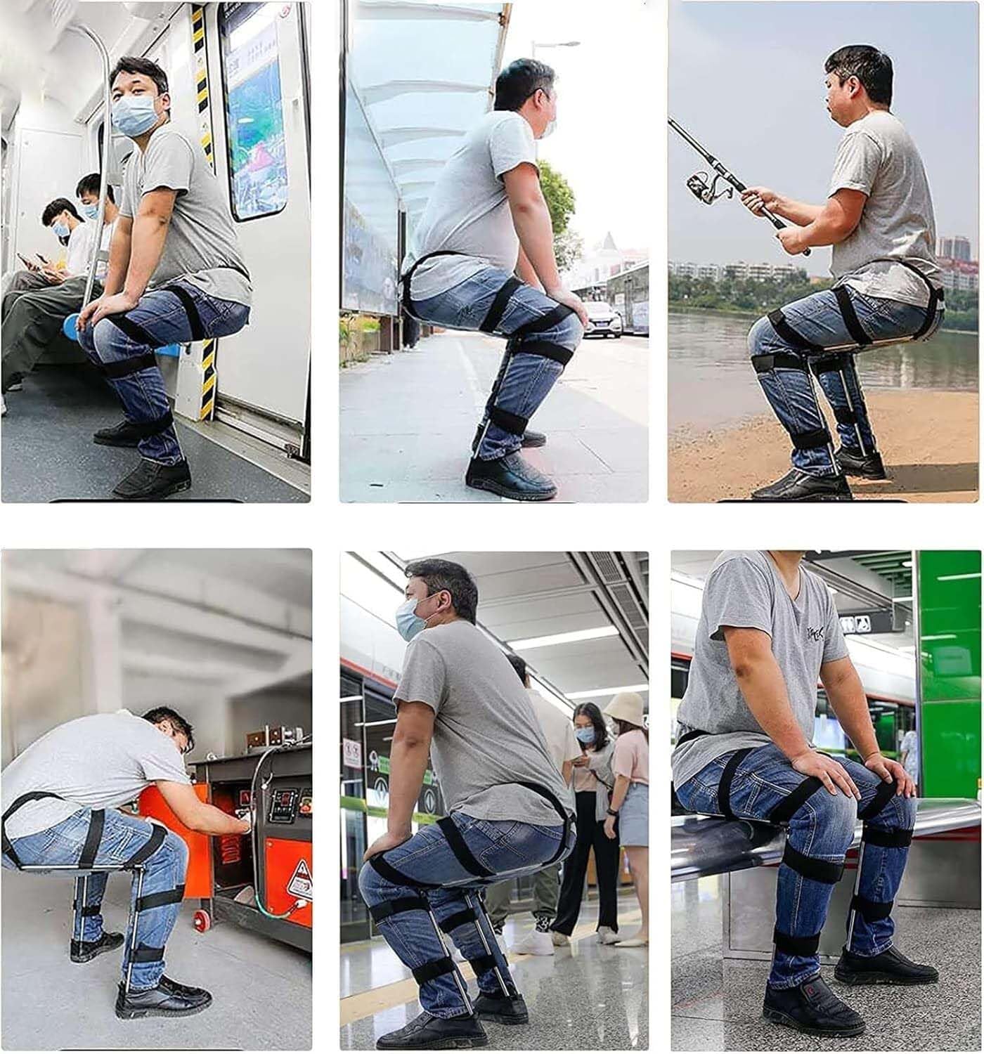 Wearable Chair Invisible Seat, Expensive but Invisible Magic Chair, Portable Folding Invisible Magic Seat, Wearable Chair Invisible Magic Seats, Chairless Wearable Invisible Chair