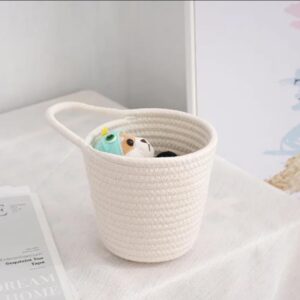 Generic Handmade Woven Oval Basket Set of 4, Cotton Rope, Hanging and Floor Decorative Basket, Home Decor