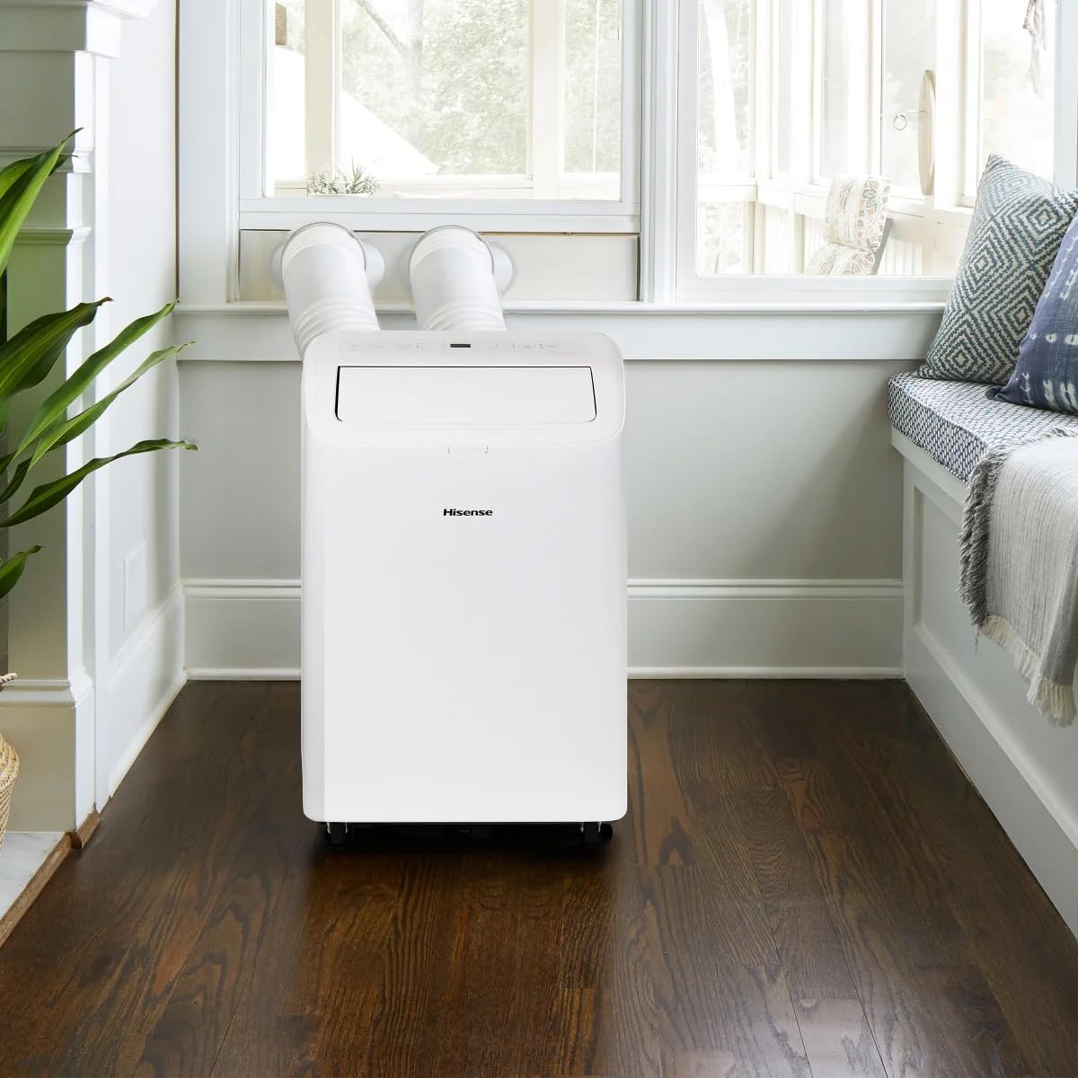 Hisense 8,000 BTU Portable Air Conditioner with Dual Hose & Inverter, 350 Sq Ft, Wi-Fi, ConnectLife App for Google and Alexa, 3 operating modes, Noise 42 dB(A) - HAP0824TWD (Renewed)