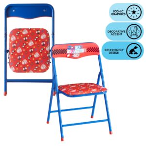 Idea Nuova Marvel Spidey and His Amazing Friends 3 Piece Children's Activity Square Table and 2 Folding Chairs Set, Ages 3+