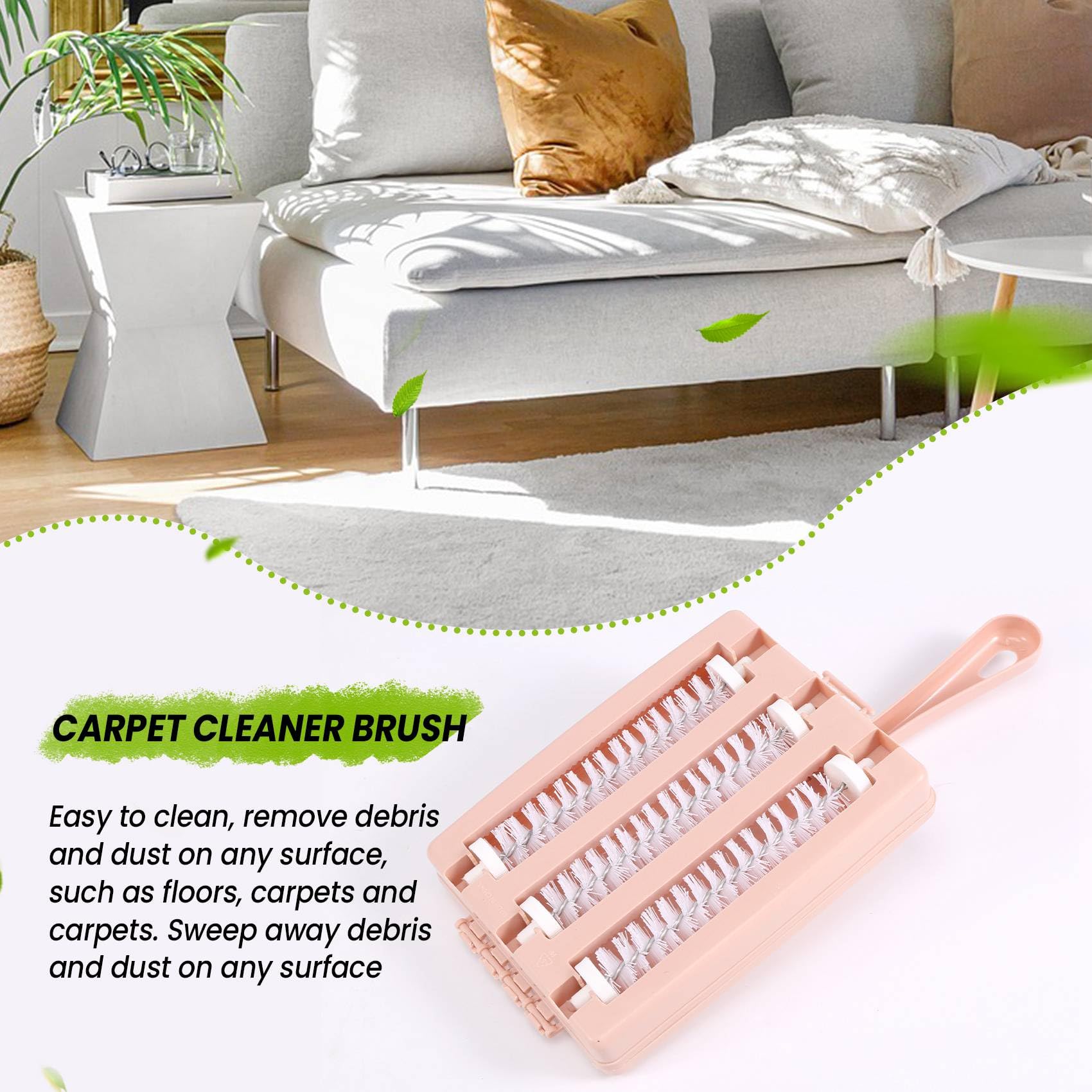 Beuiouer Carpet Cleaner Brush Sweeper Dirt Handheld Sofa Bed Pet Hair Debris Dirt Fur Roller Brush Household Cleaning Tool