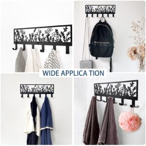 MUYUSEN Coat Rack Wall Mount,Hat Rack on Wall,Metal Decoration Hooks Rack Hanger for Wall Coat Hat Towel Purse Robes Entryway Bedroom Bathroom(15.55x5.98x1.22INCH 1PC) ﻿