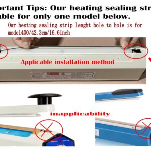 Impulse Sealer Parts 16 Inch Heat Seal Strips Teflon Tapes Sealer Replacement Element Grip Impulse Sealer Heating Element Service Spare Repair Kit-6 Pack