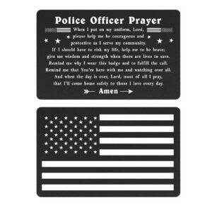 tgcnq police officer prayer card - police gifts prayer engraved wallet card insert - police officer gifts for men women police graduates