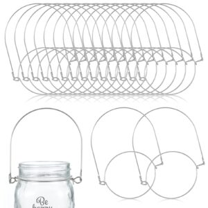 vin beauty stainless steel mason jar hangers, 16 pack wire hangers for mason jars, mason jar lid handles kitchen accessories