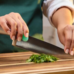 Grippr Knife Grip, the indispensable culinary kitchen tool for better comfort and control for most chef's knives, utility, boning, Nakiri, Santoku and paring knives