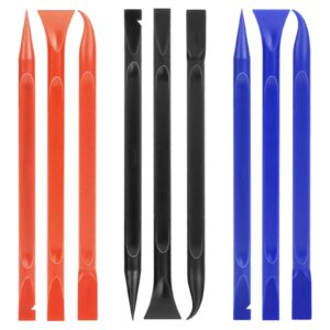 9 pieces plastic scraper tool, carbon fiber plastic scraper for tight spaces non-scratch dish scraper cleaning tool multipurpose pen-shaped label scraper for remove stickers labels paint oil stains