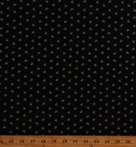 moda fabrics cotton kansas troubles blackbirds nest flowers floral black cotton fabric print by the yard (9755-19)