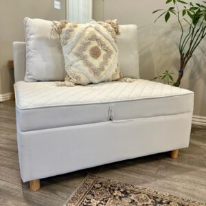 sejov 71" convertible folding futon fouch bed, velvet comfy couch, loveseat, sofas para sala with removable armrests, small couch for bedroom, office, white