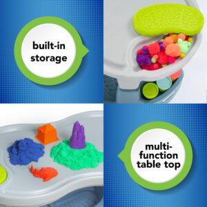 Simplay3 Kids' Sensory Table with Active Seating and Art Storage, Toddler Activity Table and Chairs Set for Ages 1-1/2 to 6, Multicolor