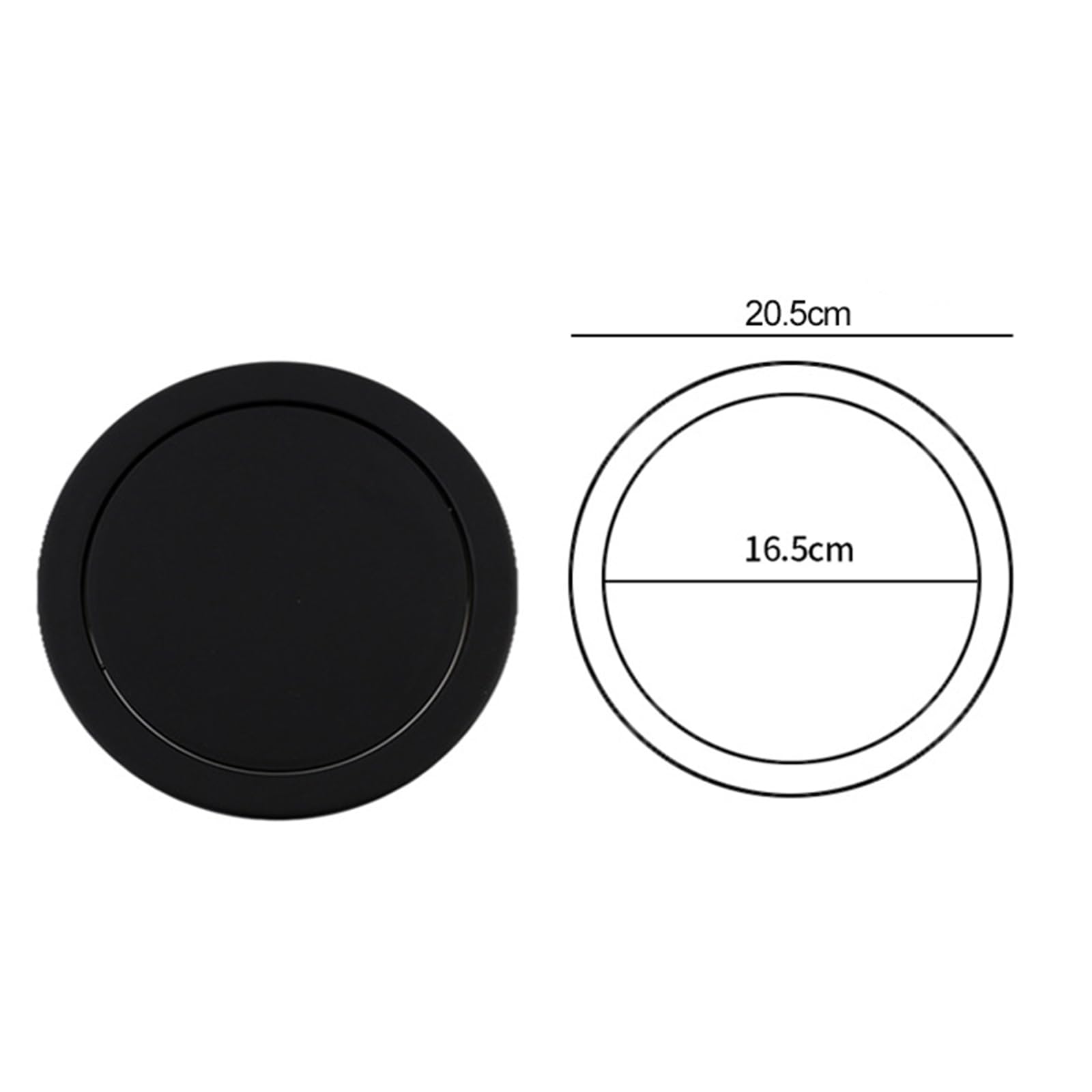 Built-in Countertop Trash Bin Lid Recessed Countertop Trash Can Lid Metal Round Drop in Trash Chute Cover Stainless Steel Trash Grommet Waste Basket Garbage Can Swing Trash Bin Lid (Black)