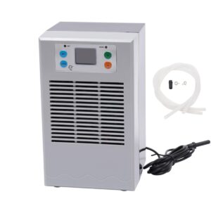 8gal aquarium chiller water chiller fish tank water cooler, 100w, 3l/min, low noise, small hydroponic cooling system w/led digital temperature display