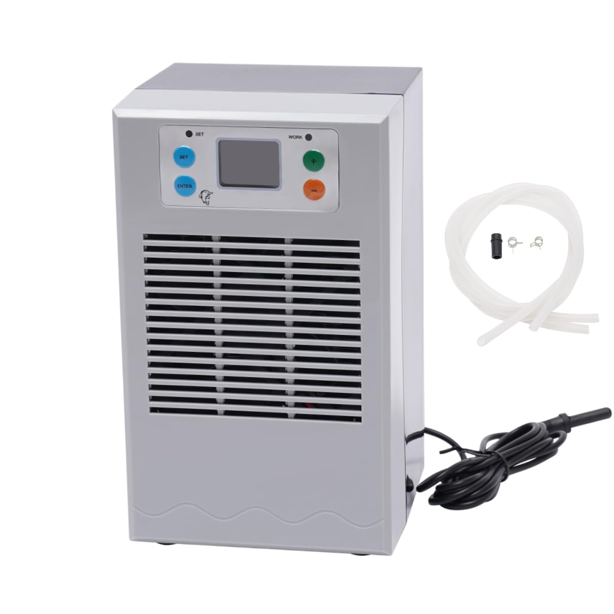 8Gal Aquarium Chiller Water Chiller Fish Tank Water Cooler, 100W, 3L/Min, Low Noise, Small Hydroponic Cooling System w/LED Digital Temperature Display