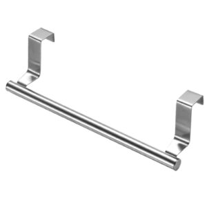 Kitchen Cabinet Towel Rack Cabinet Towel Rack Kitchen Bathroom Wall Mounted Under Over Stainless Steel Single Bar (S)