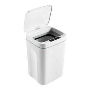 eurhomeplus 4.23 gal automatic trash can, touchless trash can with motion sensor, electric white garbage bin with led lighting, for bedroom, bathroom, kitchen