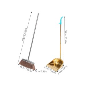 Amosfun 1 Set Dustpan Set Dustpan and Broom Office Broom Home Supplies Broom and Dustpan Convenient Dustpan Kit Dustpan with Broom Dustpan for Office Household Broom Kit Broom Dustpan