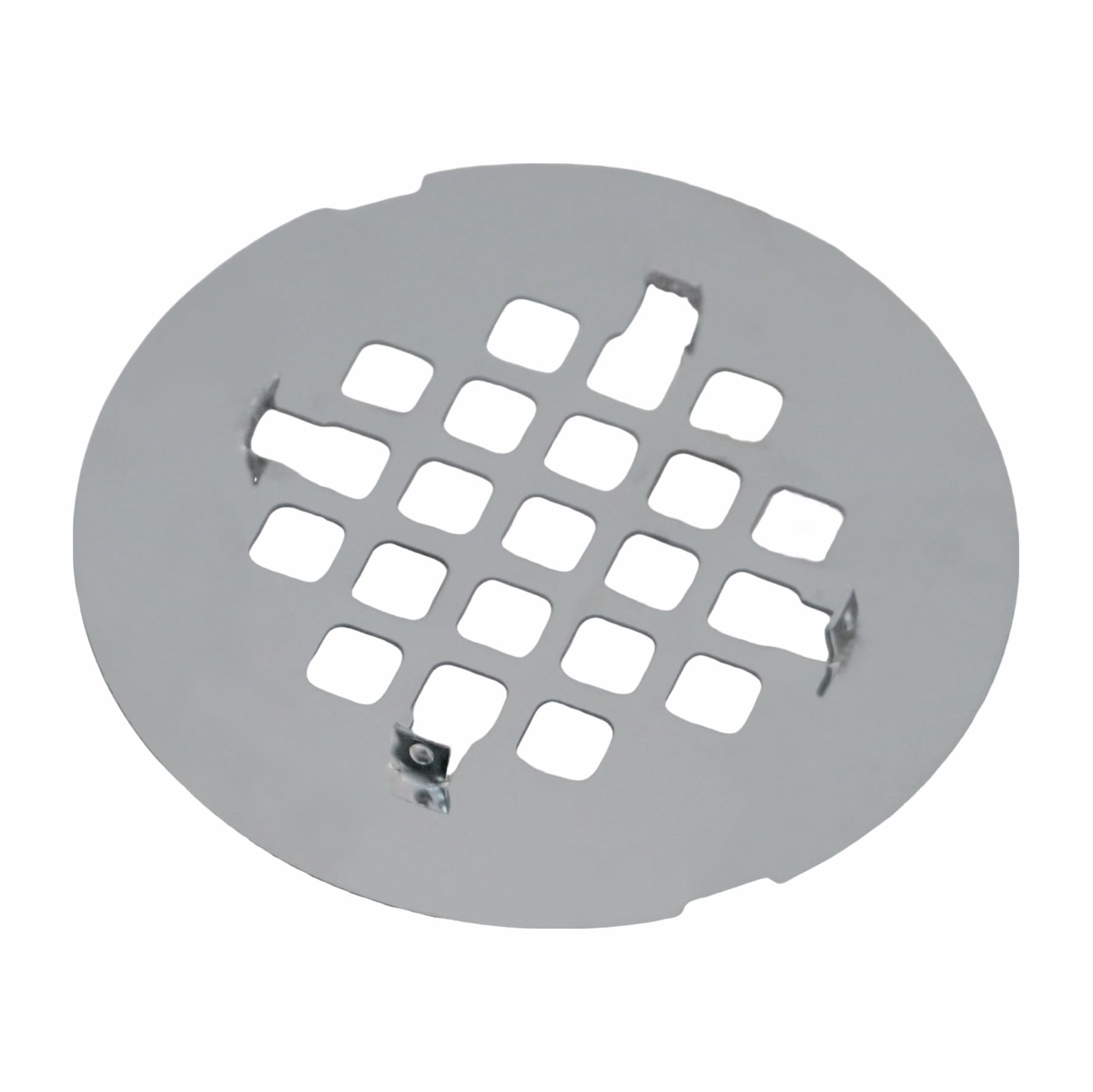 Chrome Plated Snap-in Shower Floor Drain Cover,Hidrop 4-1/4" OD Round Shower Strainer Grid, Easy-to-Install Replacement Cover Stainless Steel…