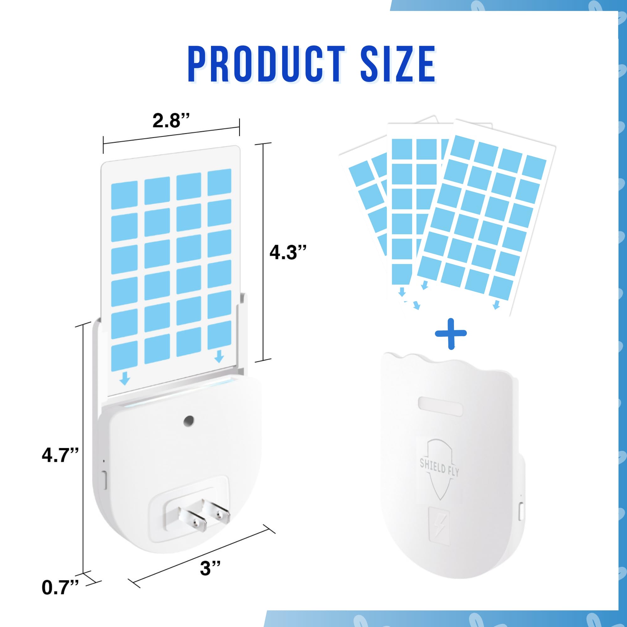 SHIELDFLY | Fly Trap Indoor, Gnat Killer Indoor, Fly Traps Indoor for Home, Highly Effective UV Light, Flying Insect Trap, Flies, Fruit Flies, Gnats & Other Flying Insects (1 Device + 3 Cartridges)