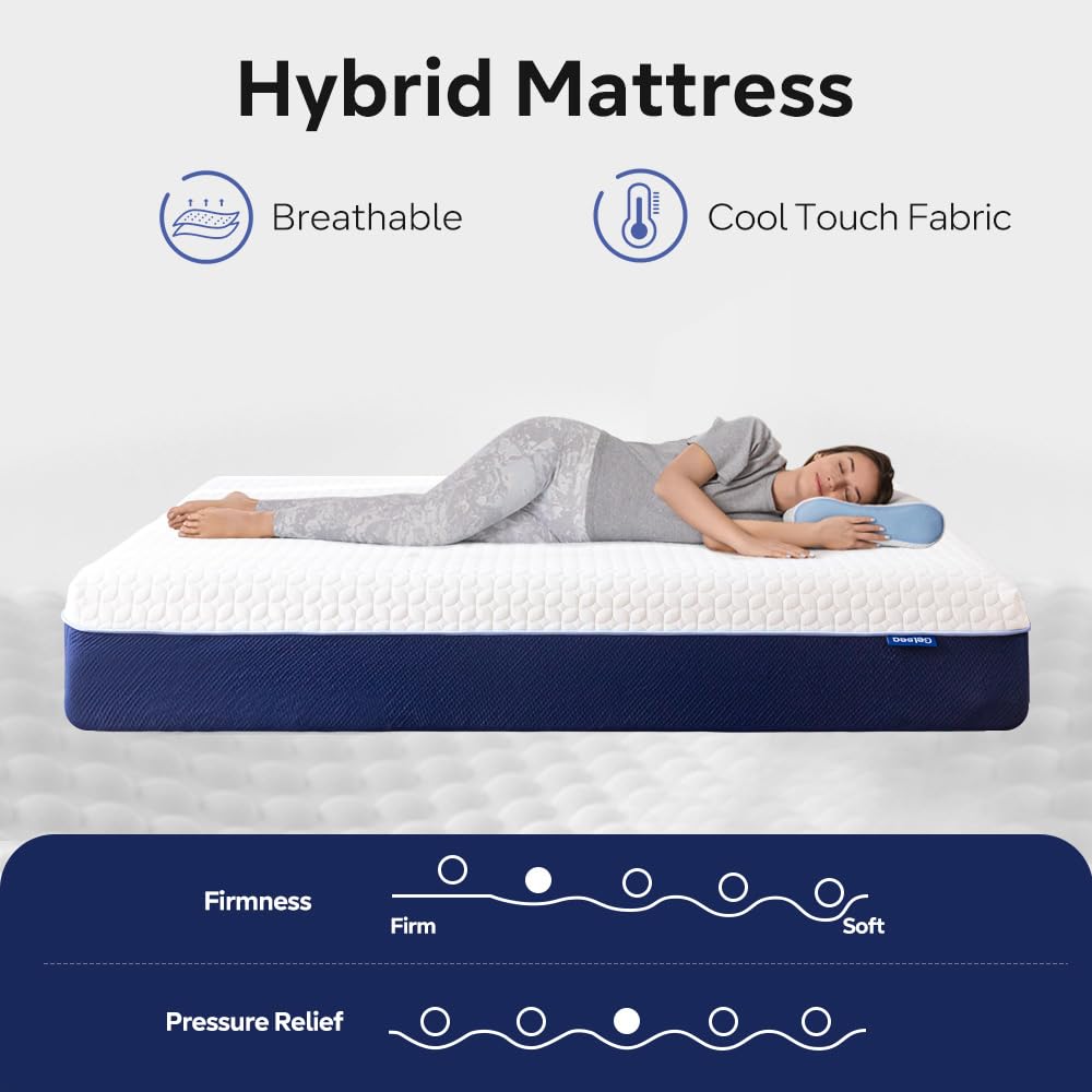 TRIPUB 6 Inch Cooling Gel Memory Foam Mattress for Back Pain,Full Mattress,Mattress in a Box,Cool Gel-Infusion for Cooler Sleep,Full Size Bed,54" X 75" X 6"(6 Inch, Full)