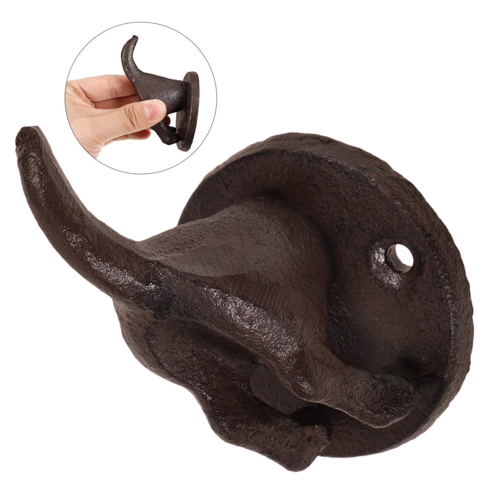 MAGICLULU Rustic Coat Hook Cast Iron Dog Tail Coat Hooks Wall Mounted Hook Heavy Duty Decorative Hanger for Hanging Coats Towels Keys Scarf Bag Key Hat