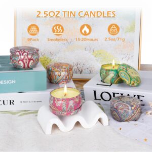 9 Pack 22.5oz Scented Candles Gifts for Women,140-160 Hours Home Scented Candles,Aromatherapy Candle Gifts Set, Soy Wax Candles for Christmas Day, Birthday, Mothers Day, Valentine's Day