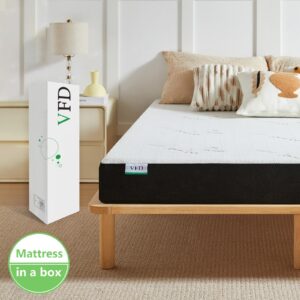 VFD 6 Inch Gel Memory Foam Twin XL Mattress Removable Cover Medium-Firm for Bunk Bed, Trundle Bed, Pressure Relief CertiPUR-US Certified Mattress in a Box