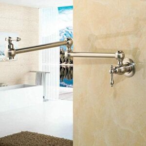 kitchen taps faucet nickel brush rotated bathtub sink mixer tap color kitchen sink swivel wall mount pot filler faucet