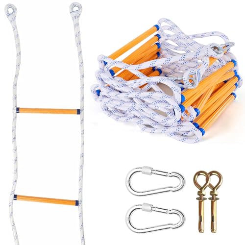 WDFYJ Fire Escape Ladder Rope Ladder Fire Escape Emergency Fire Escape Ladders(16F/5M)