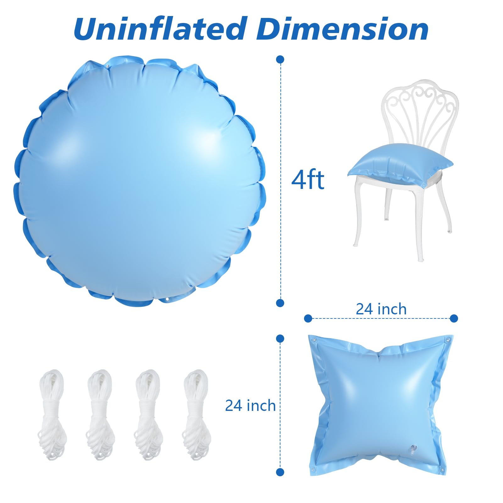 5 Pack 4ft Patio Furniture Cover Air Bags for Prevents Water Snow Pooling,Outdoor Backyard Furniture Use