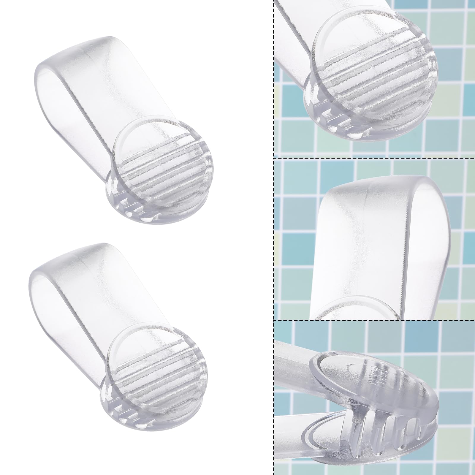 KALIONE 8 Pcs Towel Clips for Kitchen Hand Towel Clips Towel Clamps Chair Towel Clips for Bathroom Towel Rods Kitchen Towel Clips Bathroom Towel Rack Clothing Towel Clip (Transparent)