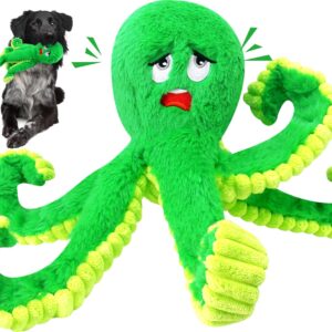 loncoldy Squeaky Dog Toys for Large Dogs, Plush Dog Toys to Keep Them Busy, Large Dog Toys for Aggressive Chewers, Crinkle Dog Toy, Tug of War Octopus Dog Toy for Large Medium Small Dogs