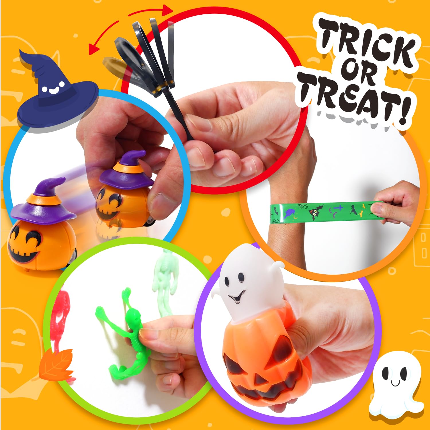 YMGN 251Pcs Halloween Party Favors for Kids, Bulk Fidget Toys for Party Supplies, Assortment Party Toys, Goody Bag Fillers Classroom Prizes,Treasure Box Stuffers Halloween Treats Non Candy