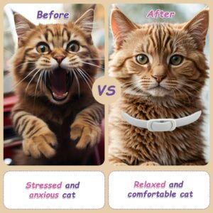 Calming Collar for Cats - 4 Pack, Cat Calming Collar, Adjustable Size, Efficiently Reduces Anxiety & Stress for 30 Days, Safe Cat Pheromone Collar, Promotes Relaxation, Calming Cat Collar