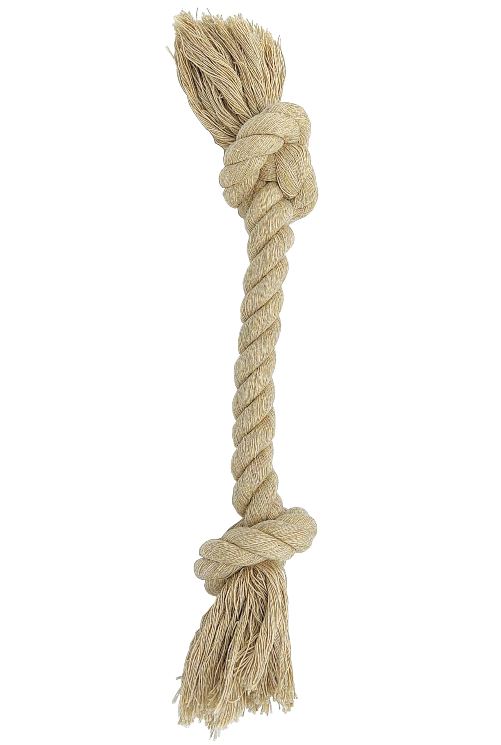 Natural Hemp & Cotton Dog Rope Toy - USA Made, Durable and Fun