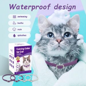 Calming Collar for Cats - 4 Pack, Cat Calming Collar, Adjustable Size, Efficiently Reduces Anxiety & Stress for 30 Days, Safe Cat Pheromone Collar, Promotes Relaxation, Calming Cat Collar