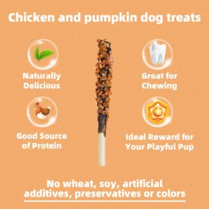 Probiotics for Dogs, Improve Yeast Balance, Itchy Skin Itchy Ears, Chicken Wrapped Sticks Pumpkin Dog Treats,14.1oz Rawhide Free