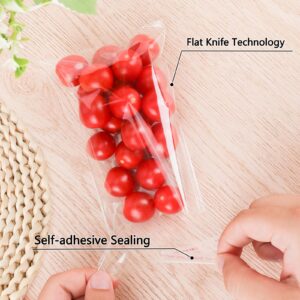 Cookie Bags 200 Pcs, Clear Cellophane Bags 4x6 Inch, Self Sealing Cellophane Bags for Cookie Packaging, Cookie Bags with Seal for Bakery Packaging and Gifts