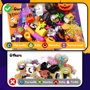 YMGN 251Pcs Halloween Party Favors for Kids, Bulk Fidget Toys for Party Supplies, Assortment Party Toys, Goody Bag Fillers Classroom Prizes,Treasure Box Stuffers Halloween Treats Non Candy