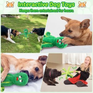 loncoldy Squeaky Dog Toys for Large Dogs, Plush Dog Toys to Keep Them Busy, Large Dog Toys for Aggressive Chewers, Crinkle Dog Toy, Tug of War Octopus Dog Toy for Large Medium Small Dogs