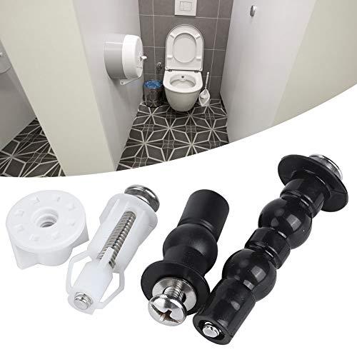 Universal Toilet Seat Bolt and Screw Set, Heavy Duty Toilet Seat Hinge Bolts, Metal and Rubber Washers, Replacement Parts for Top Mount Toilet Seat Hinge