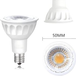 LIDESENMO 2-Pack E17 LED Spotlight Bulb Dimmable 120V 50W Halogen Replacement E17 Intermediate Base Type 5W R14 Reflector Light Bulb for Desk Reading Cabinet Lamp Curio Cabinet (Warm White 2700K)