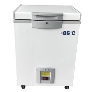 bonxrdun lab deep freezer, 28l, -86℃(-122.8℉) ultra low temperature freezer, medical freezer with rollers, laboratory refrigerator for storage, research