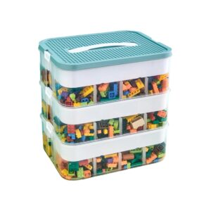 toys organizer storage case plastic storage container box for lego stackable building block playroom organization bin for lego, board games, craft supplies